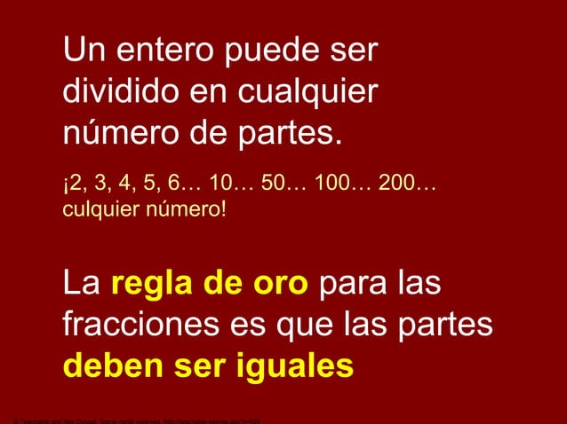 Fracciones como partes de un entero | PPT