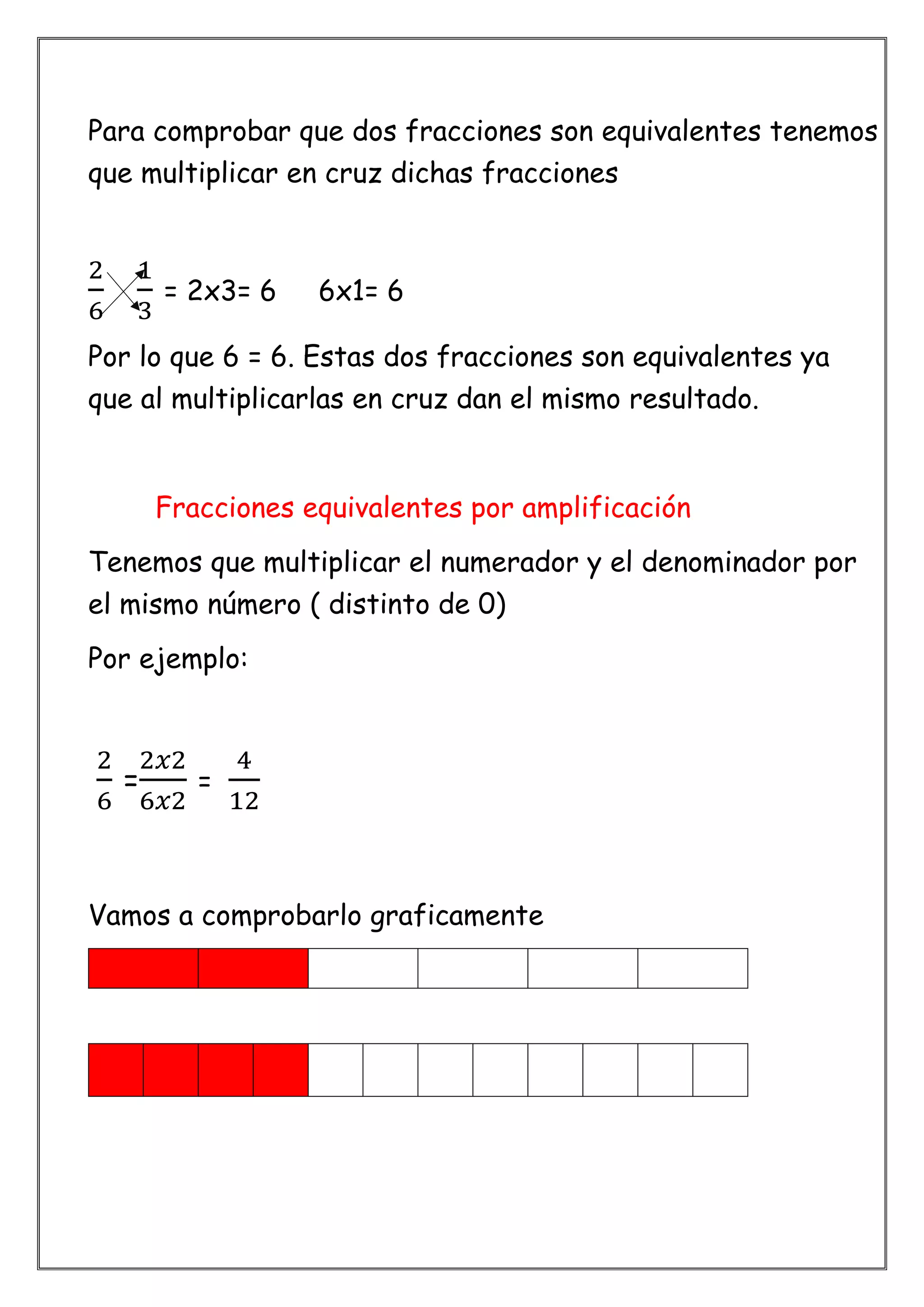 Fracciones equivalentes | PDF