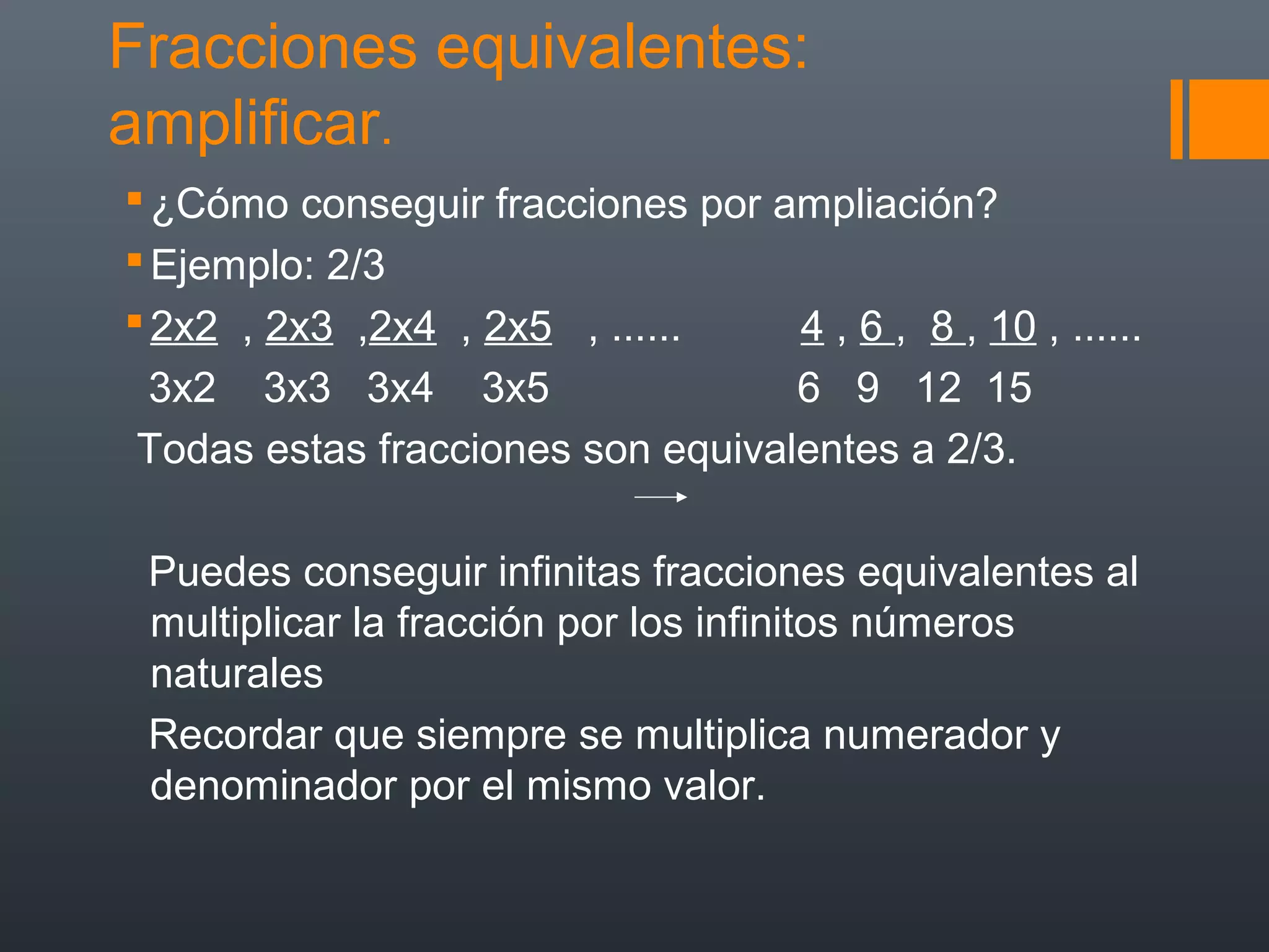 Fracciones equivalentes cz | PPT