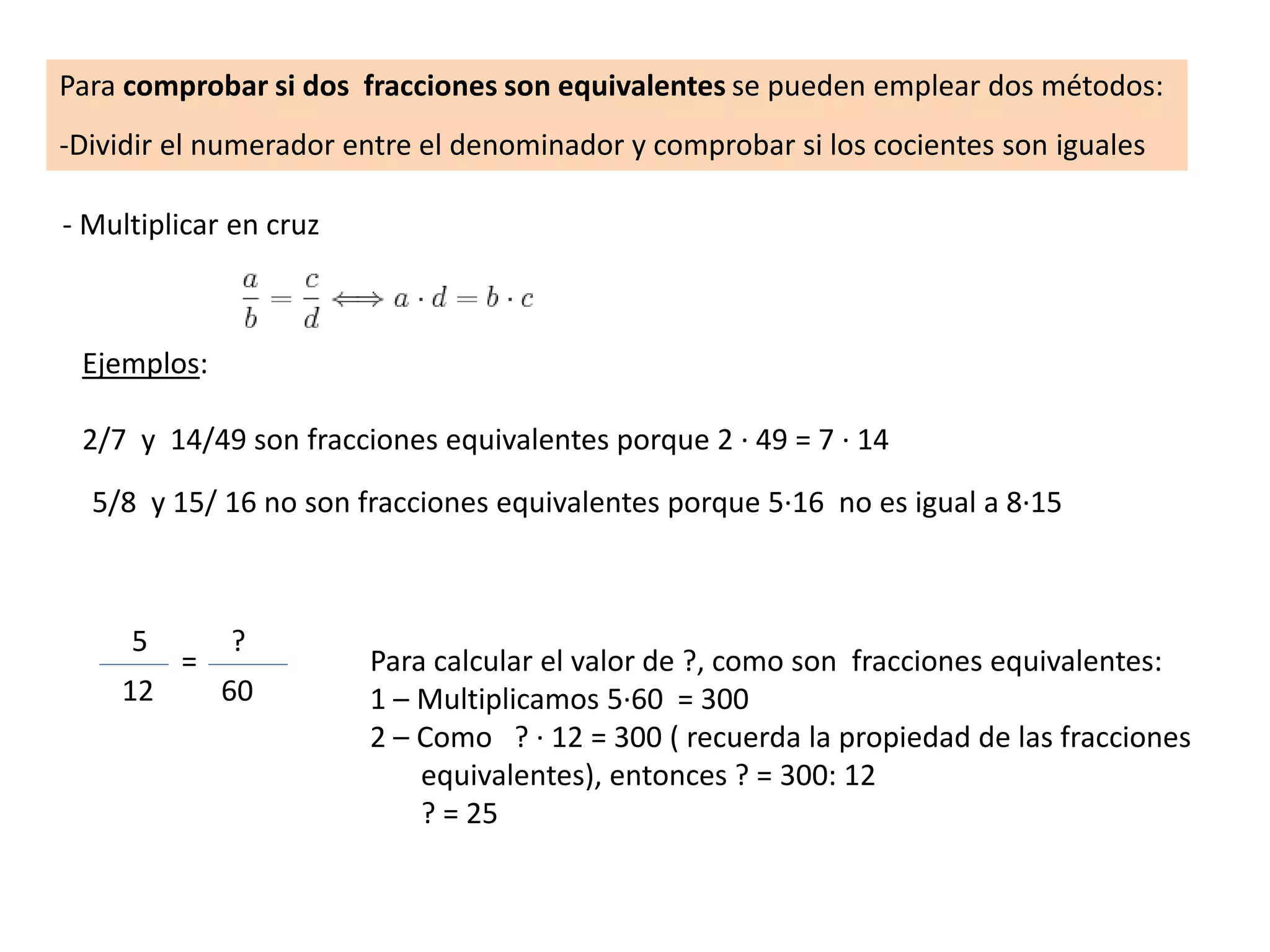 Fracciones, fracciones equivalentes | PDF