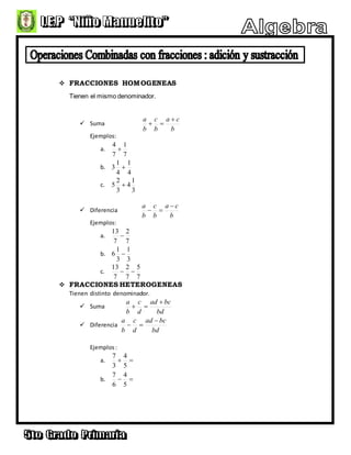 Fracciones homogeneas | DOCX