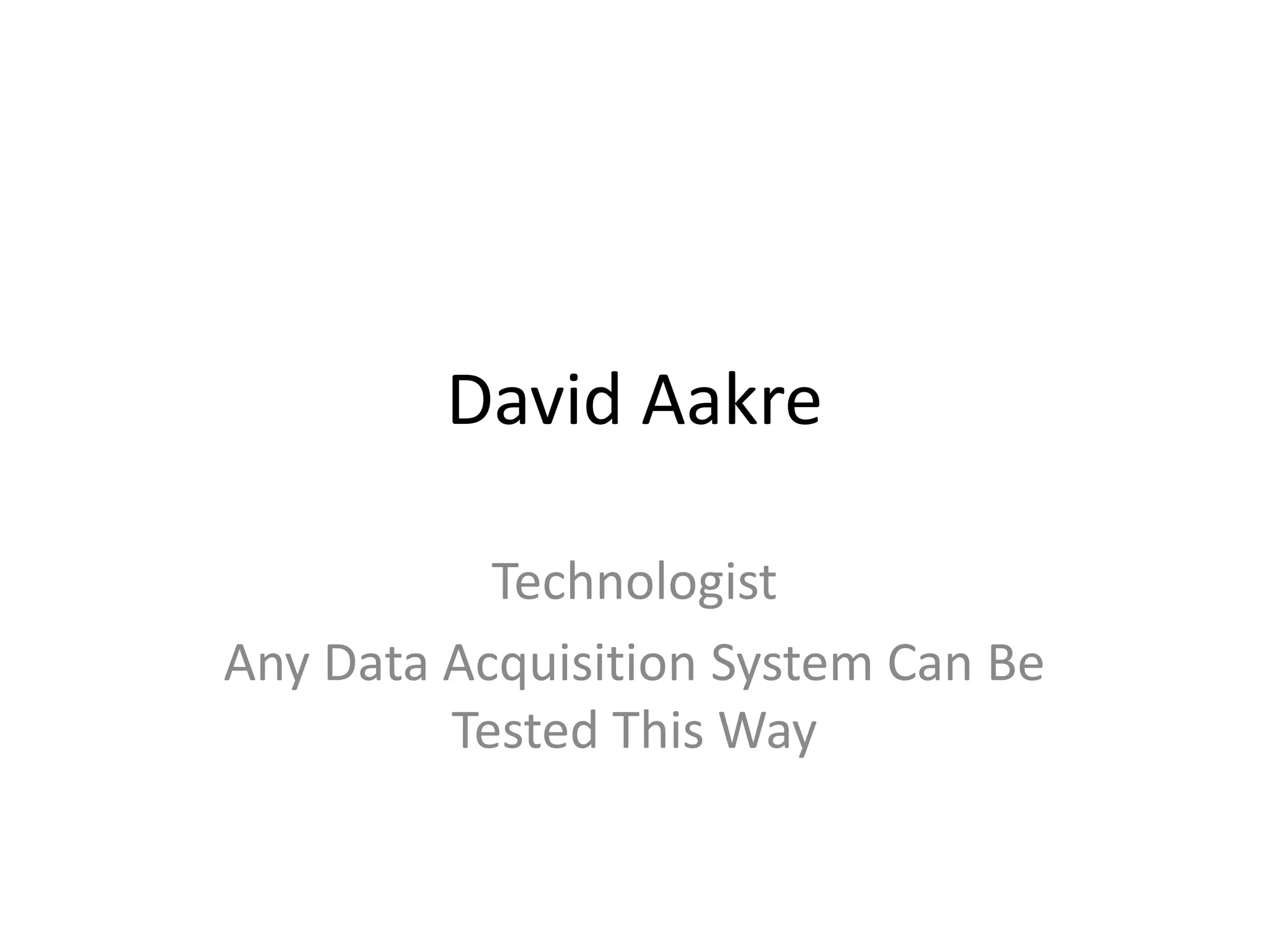 Frac data van acquisition system test | PPT