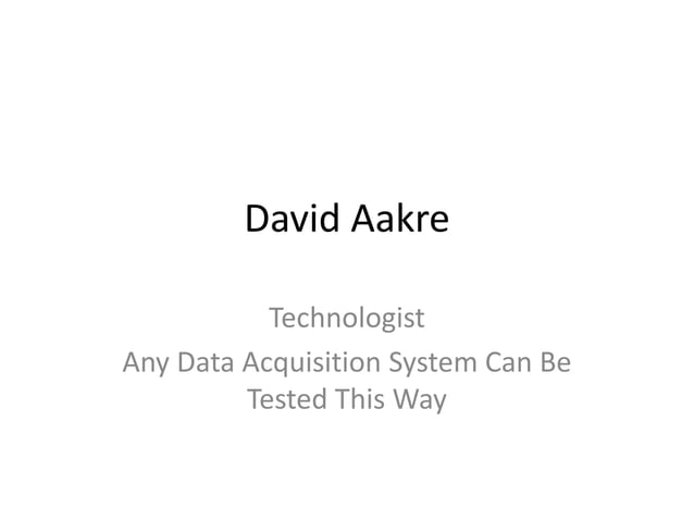 Frac data van acquisition system test | PPT