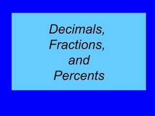 PPT Fraction, Decimal, Percent Benchmarks PowerPoint, 47% OFF