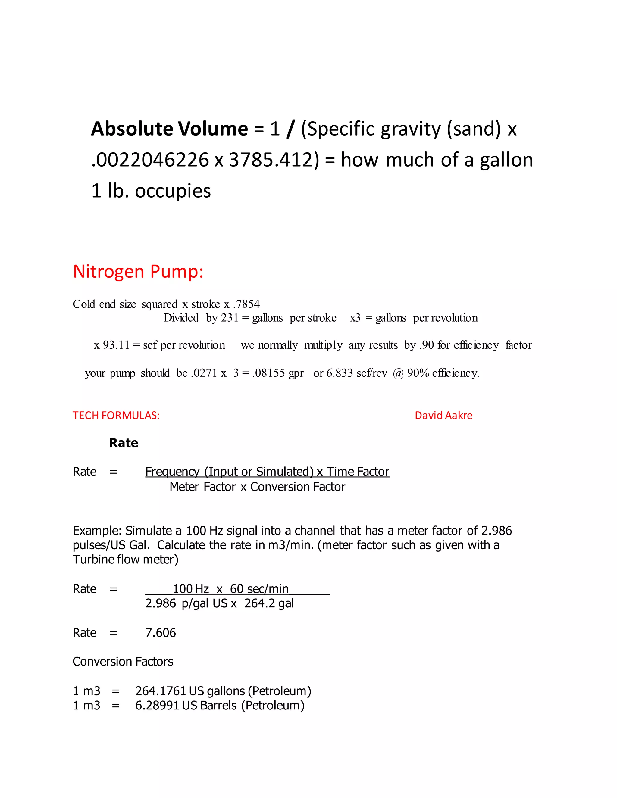 Frac formulas david aakre technologist | DOCX
