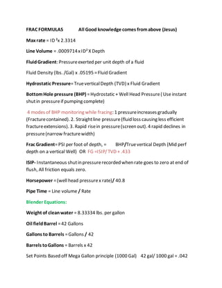 Frac formulas david aakre technologist | DOCX