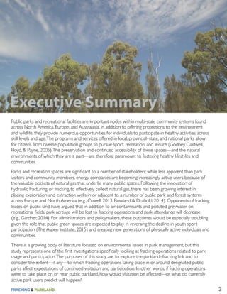 Report: Fracking & Parkland - Understanding the Impact of Hydraulic ...