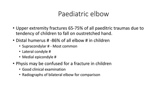 Fractures around elbow lateral condyle and intercondylar fractures | PDF