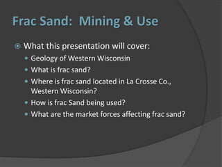 Frac sand | PPTX | Commodities | Economy