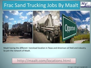 Frac sand trucking jobs maalt transport | PPTX