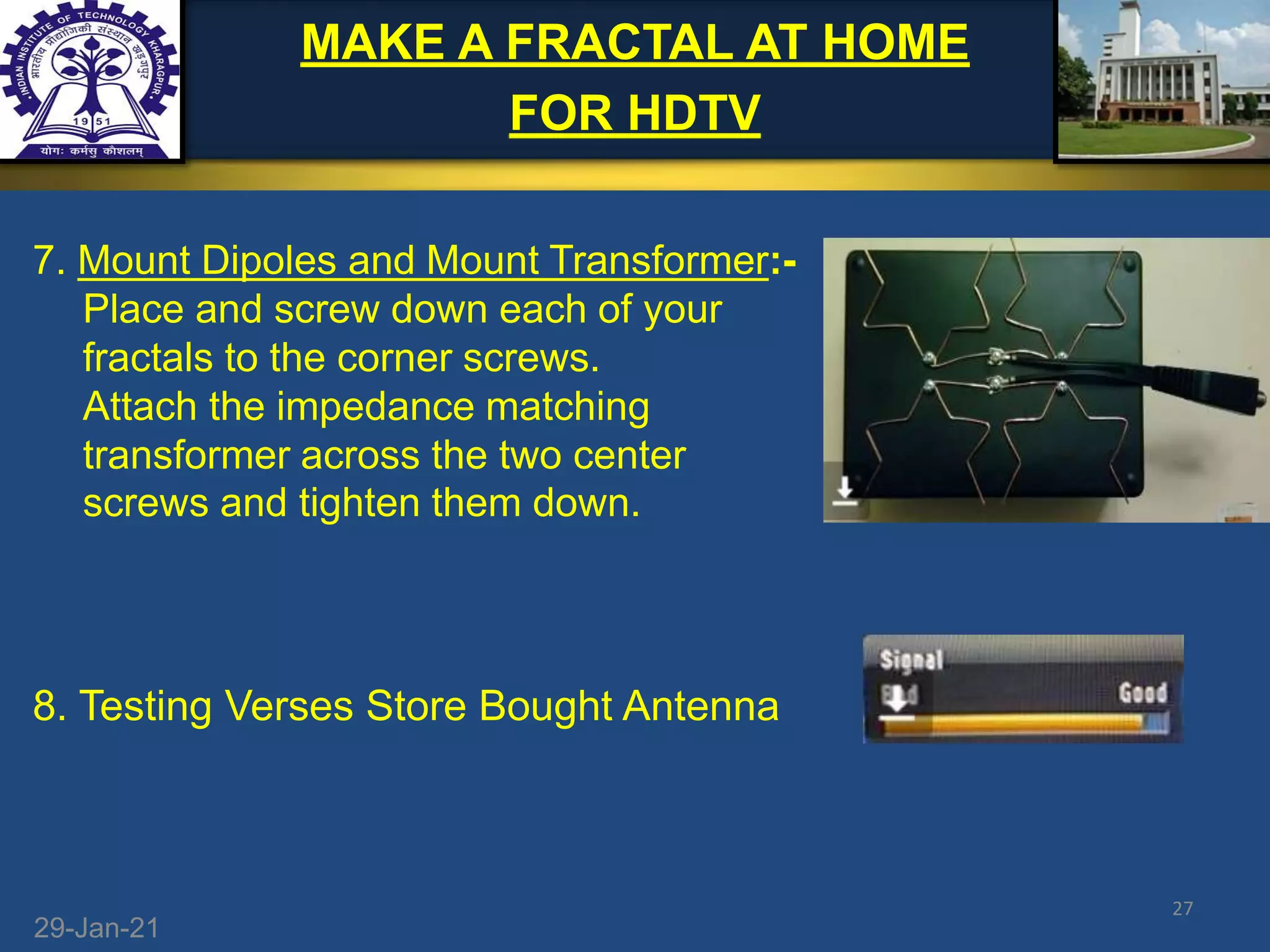 Fractal antenna by Nisheeth Paliwal | PPTX