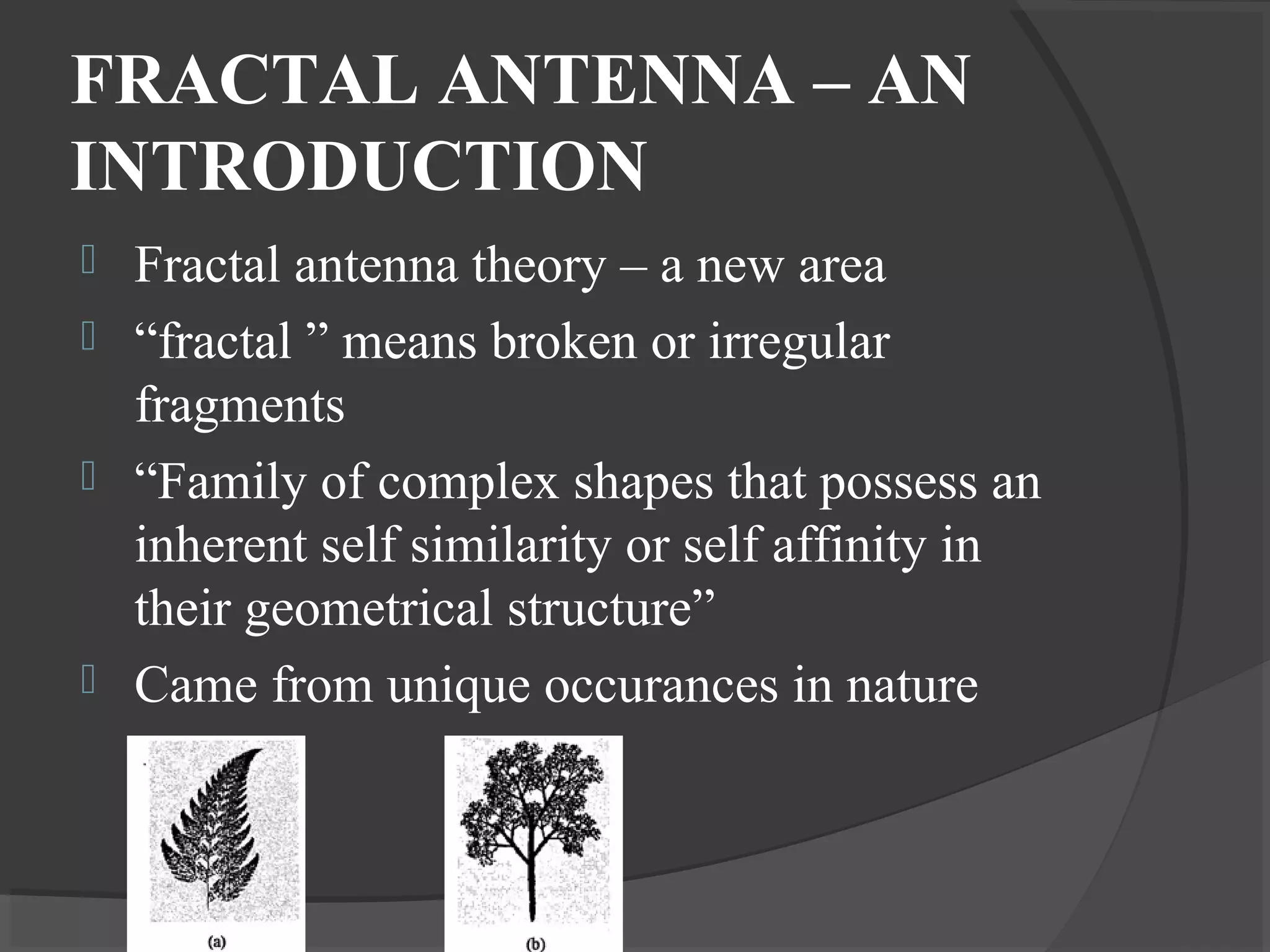 Fractal antennas ppt | PPT