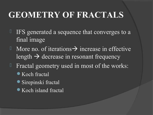 Fractal antennas ppt | PPT | Physics | Science