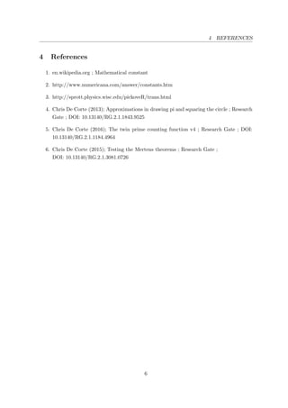 Famous constants, sorted and with fractal approximations | PDF