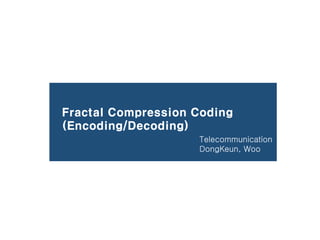 Fractal compression coding | PDF