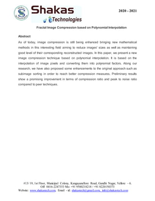 Fractal image compression based on polynomial interpolation | DOCX