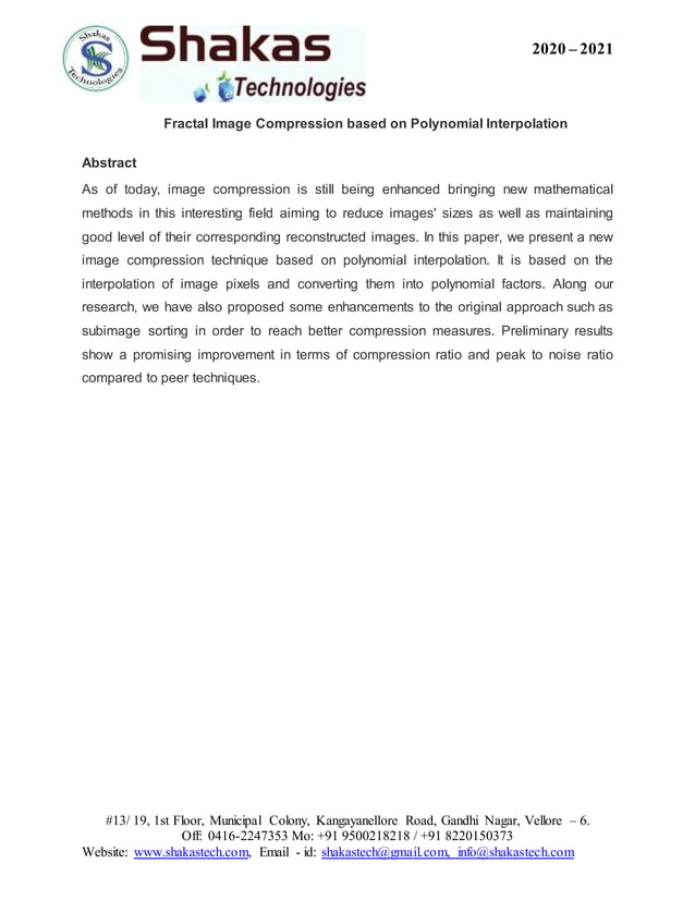 Fractal image compression based on polynomial interpolation | PDF