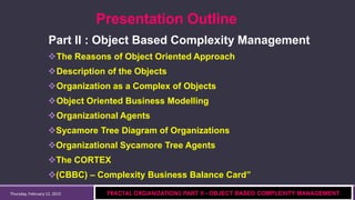 Fractal organizations part ii – object based complexity management | PPT