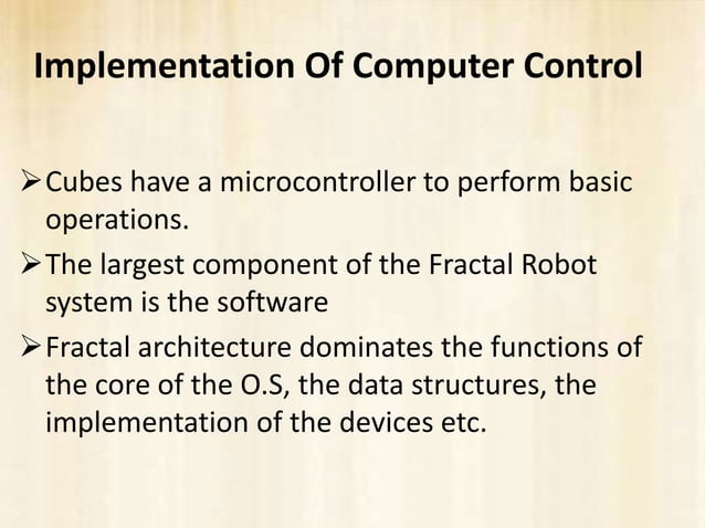 Fractal robots.ppt | Robotics | Technology & Computing