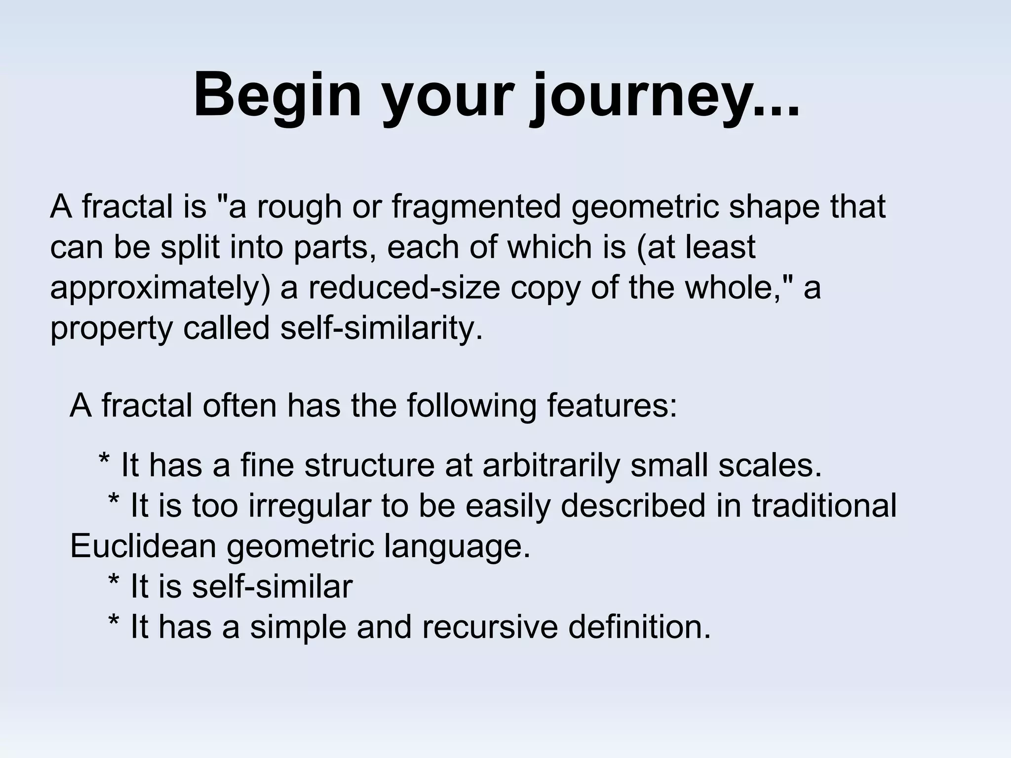 Fractals | PPT | Geography | Science