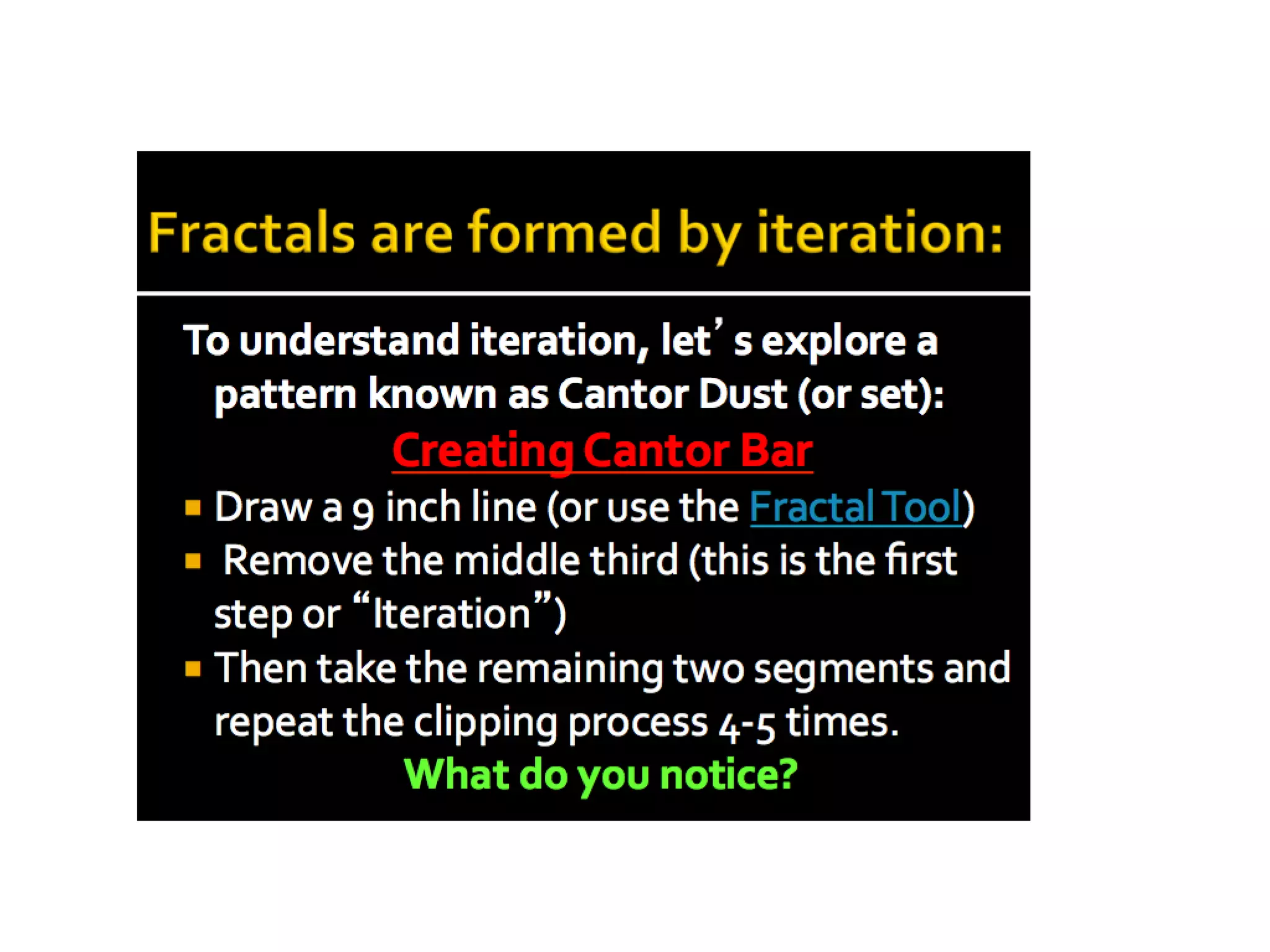 Fractals, Connecting Math, Science and Art | PPT