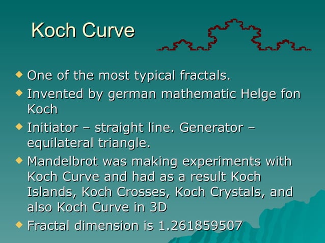 Fractals And Chaos Theory | PPT | 3-D Graphics | Computer Software and Applications