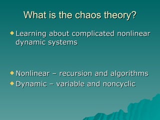 Fractals And Chaos Theory | PPT