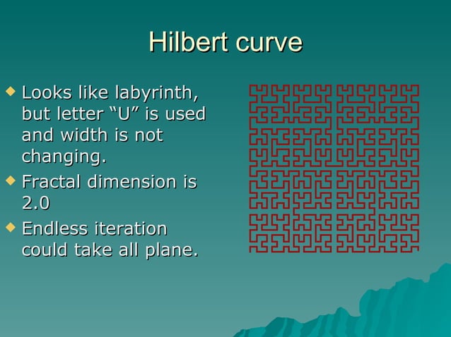 Fractals And Chaos Theory | PPT | 3-D Graphics | Computer Software and Applications