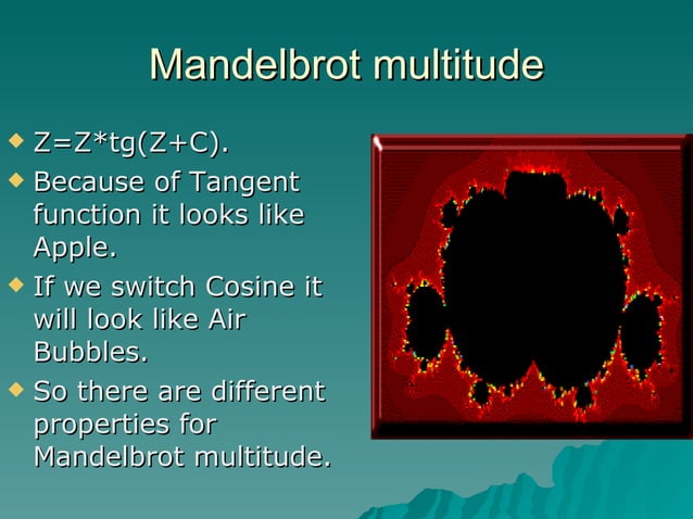 Fractals And Chaos Theory | PPT | 3-D Graphics | Computer Software and Applications