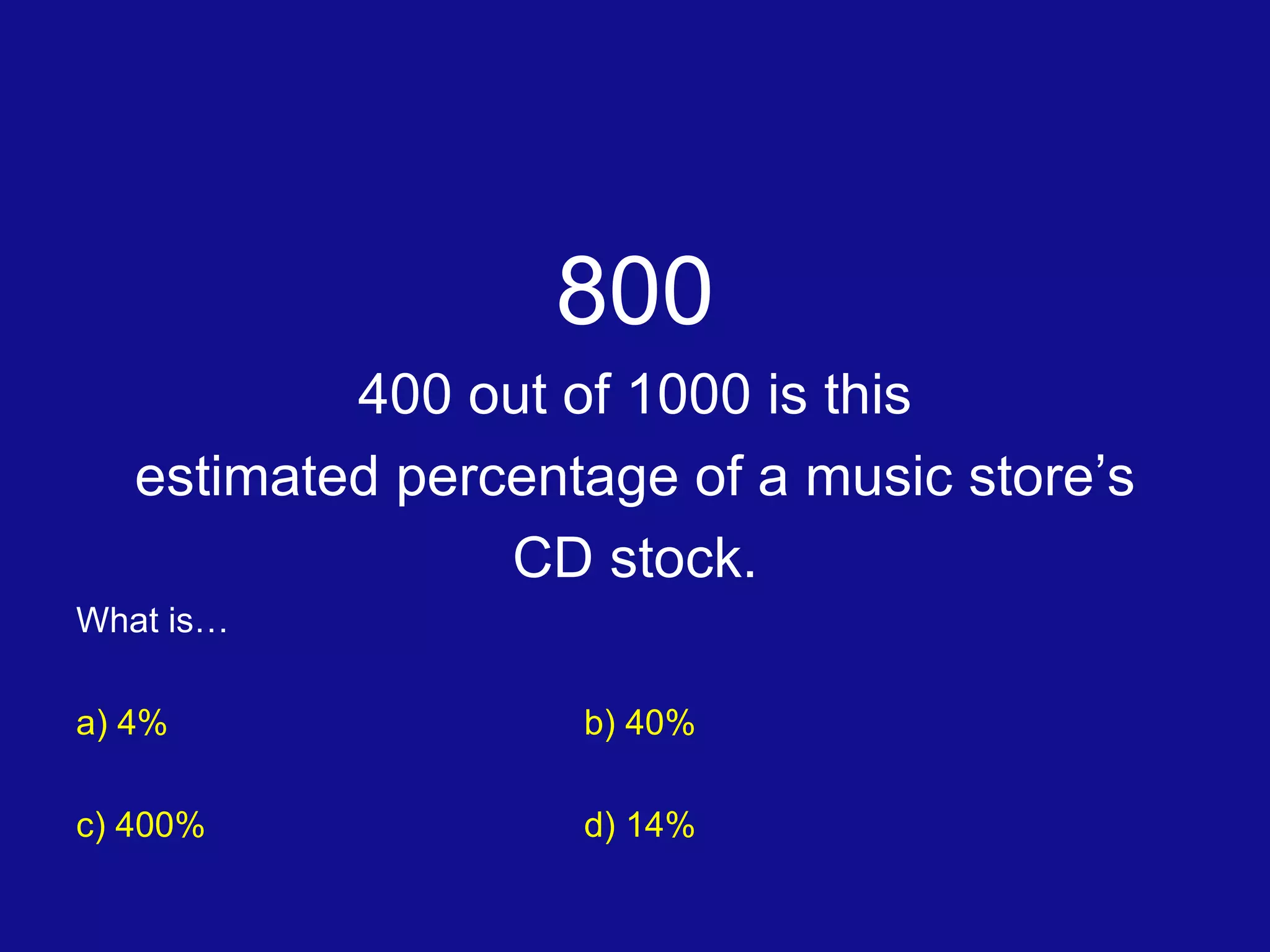 Fraction, Decimals and Percents - Math Review Jeopardy | PPT