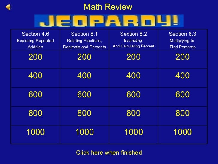 Fraction Decimals And Percents Math Review Jeopardy fraction-decimals-and-percents-math-review-jeopardy