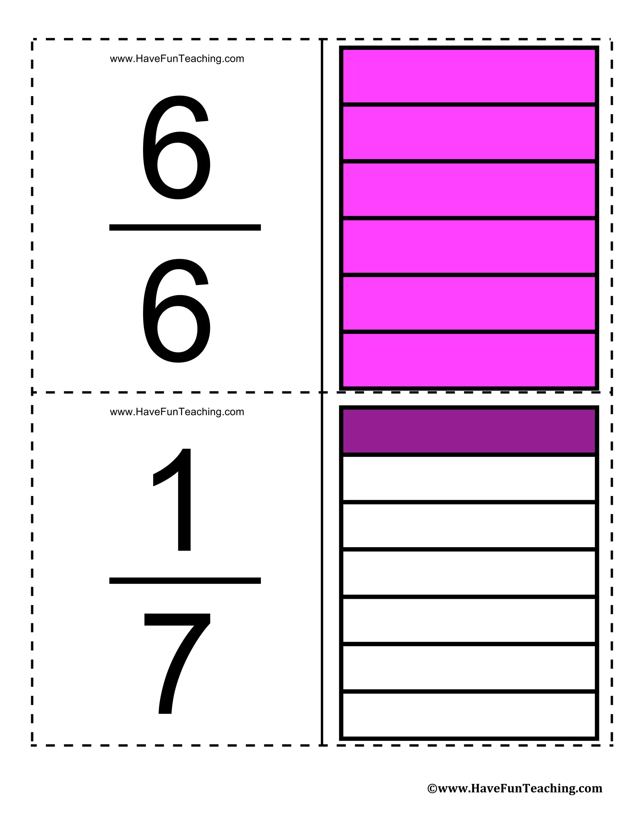 Fraction flash-cards | PDF