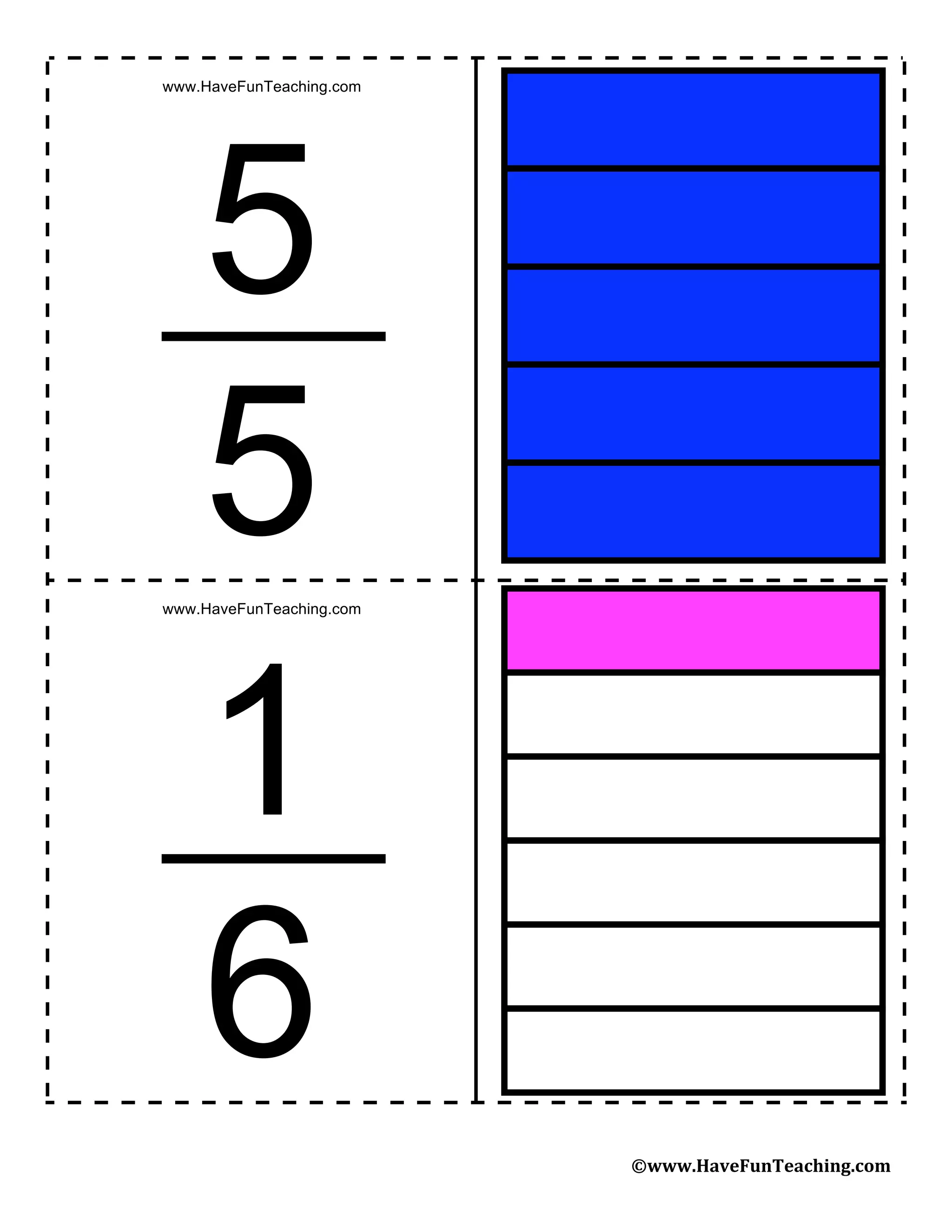 Fraction flash-cards | PDF