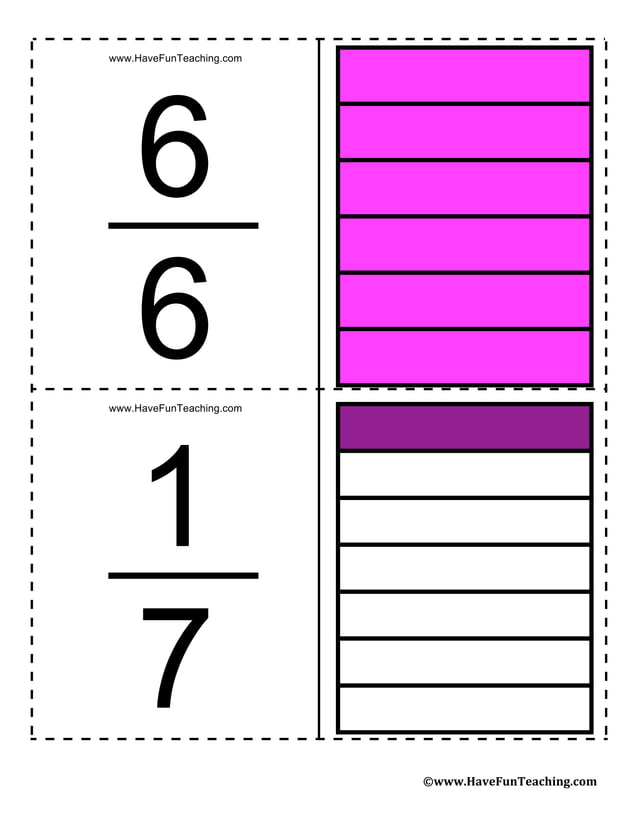 Fraction flash-cards | PDF
