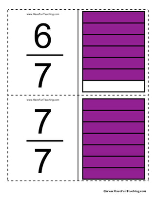 Fraction flash-cards | PDF