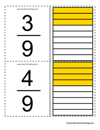 Fraction flash-cards | PDF