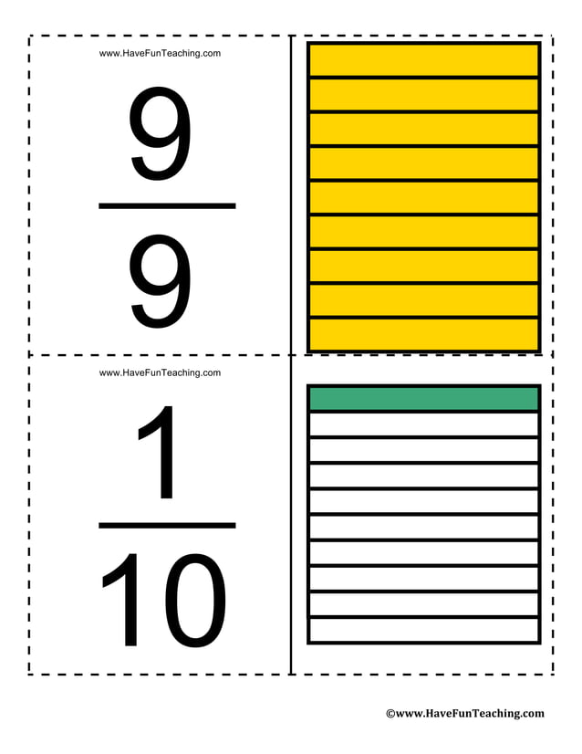 Fraction flash-cards | PDF