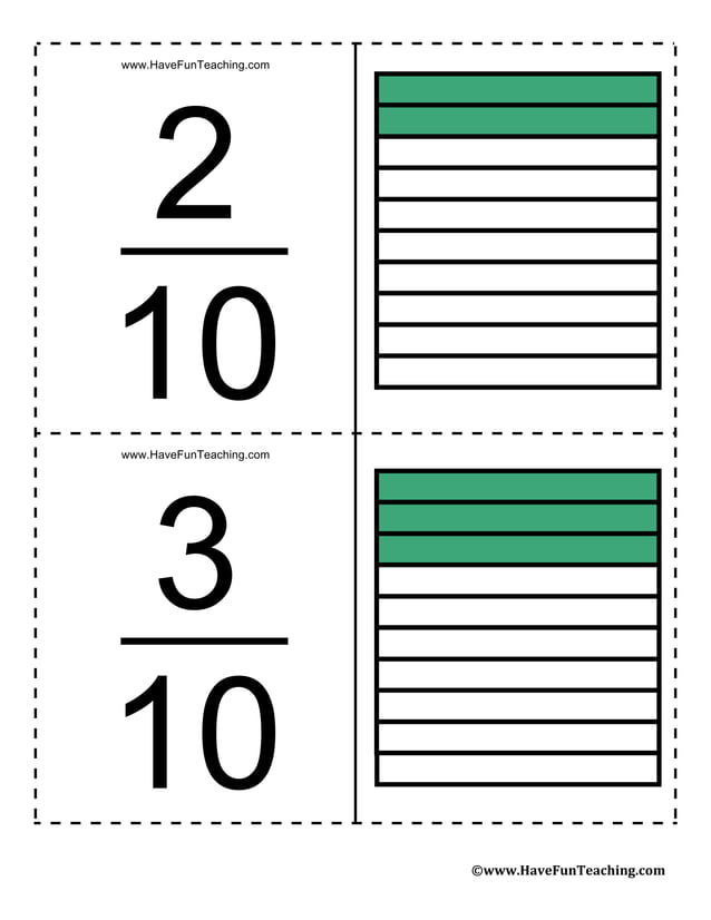 Fraction flash-cards | PDF