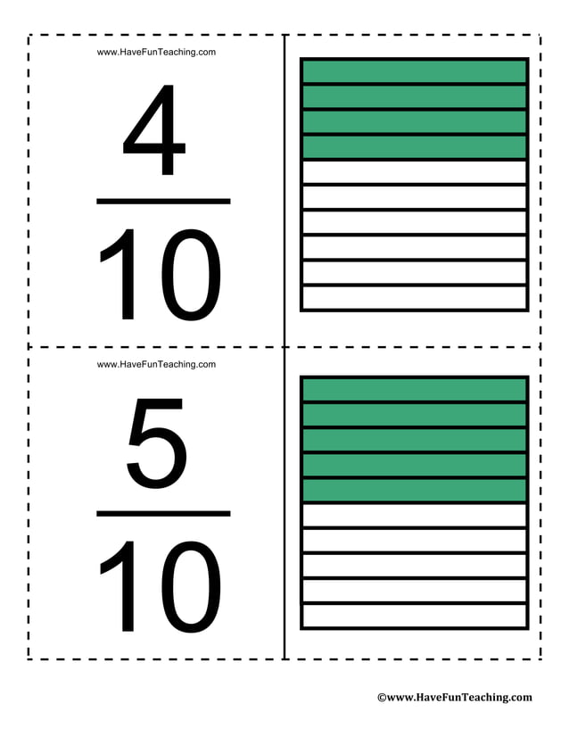 Fraction flash-cards | PDF