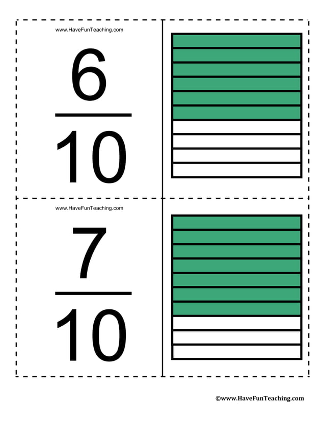 Fraction flash-cards | PDF