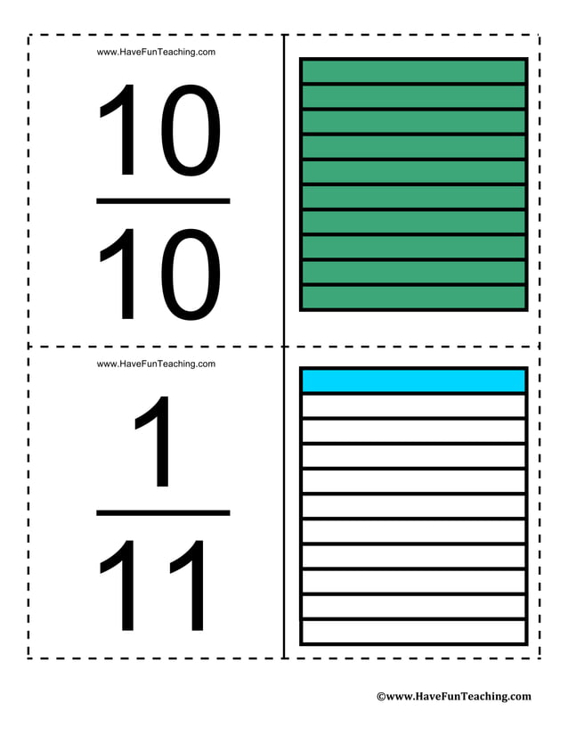 Fraction flash-cards | PDF