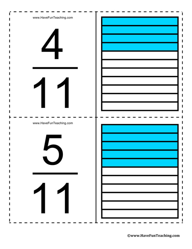 Fraction flash-cards | PDF