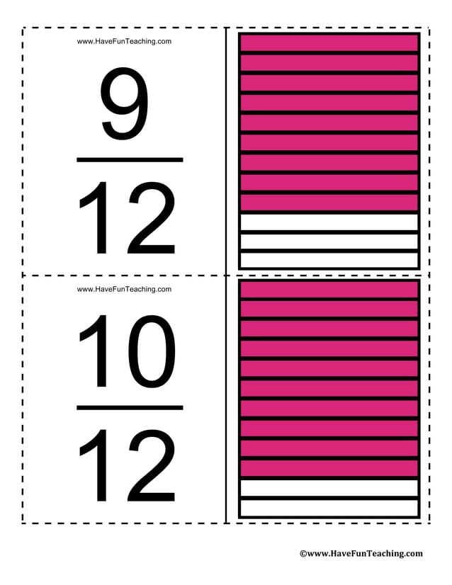 Fraction flash-cards | PDF