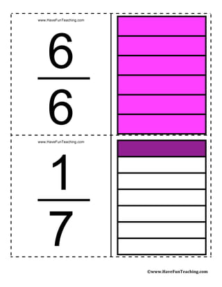 Fraction flash-cards | PDF