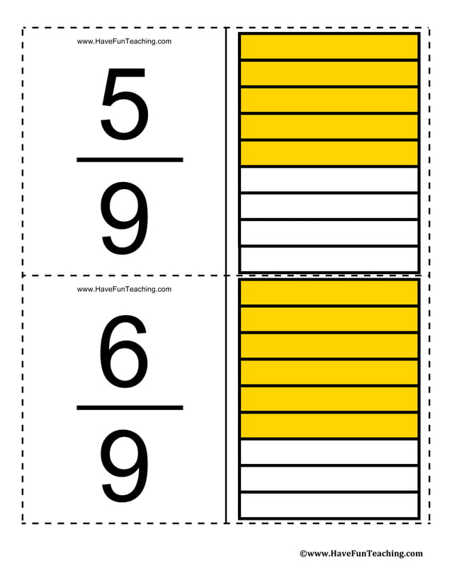 Fraction flash-cards | PDF