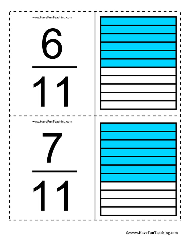 Fraction flash-cards | PDF