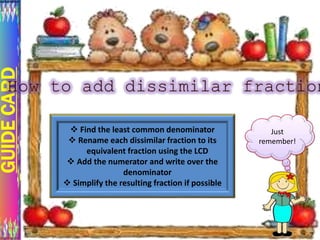 addition of dissimilar fraction | PPTX