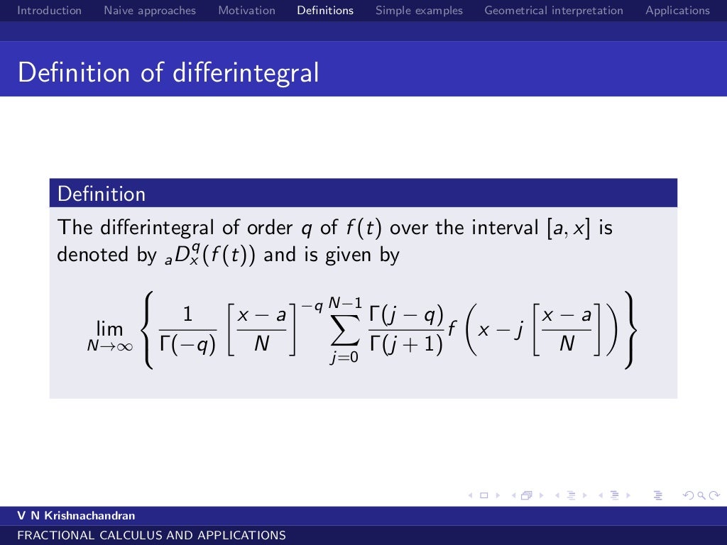 Fractional Calculus And Applications