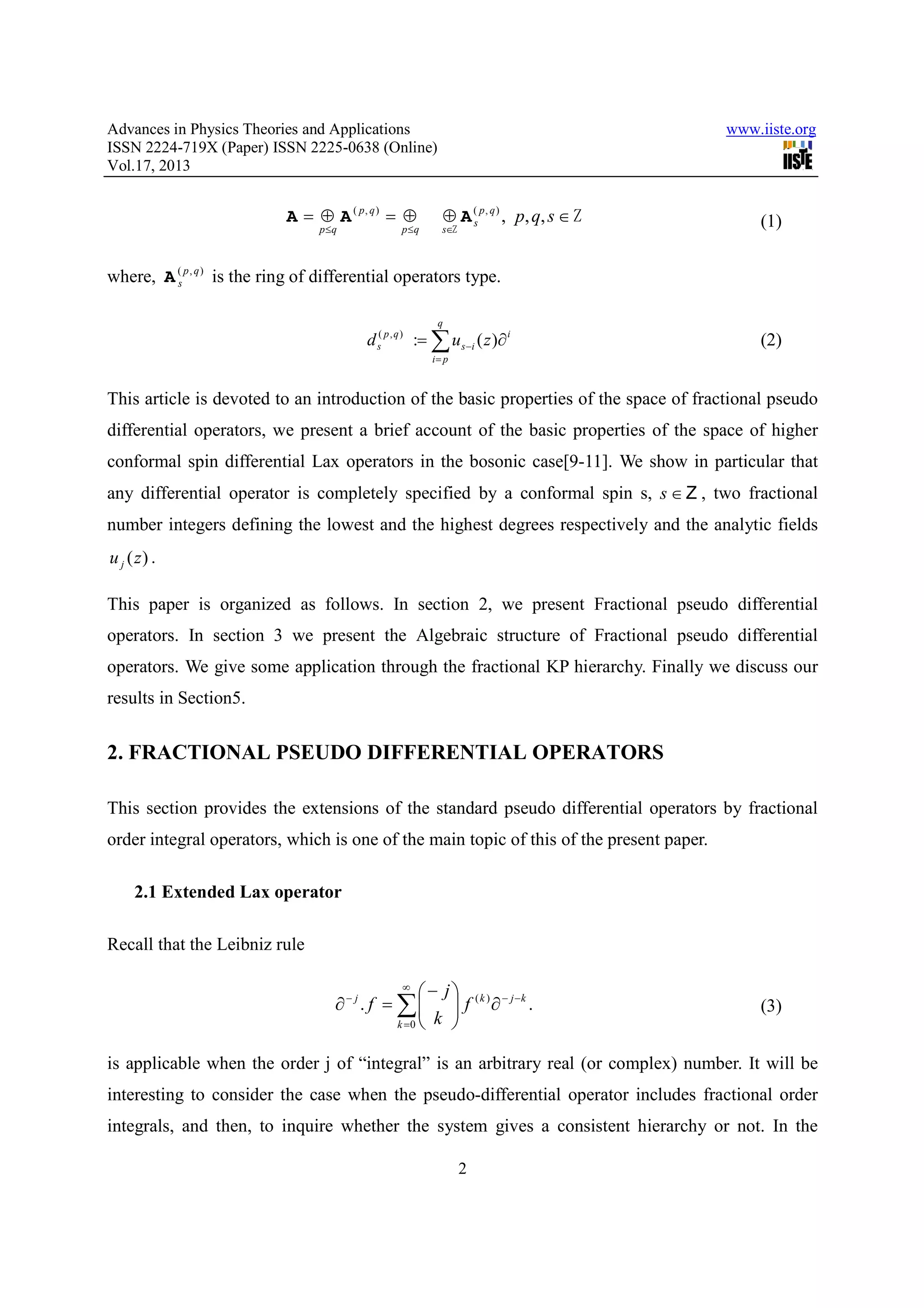 Fractional Conformal Spin Of Pseudo Differential Operators And Kp