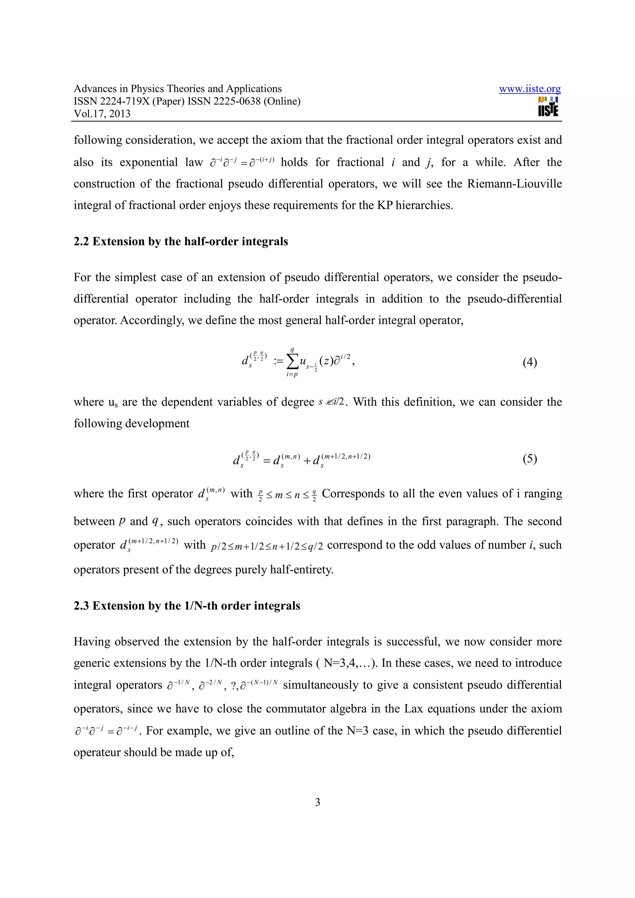 Fractional Conformal Spin Of Pseudo Differential Operators And Kp Hierarchy Pdf